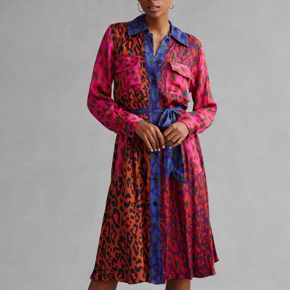 FARM Rio | Dresses | Farm Rio Button Front Long Sleeve Side Pocket ...